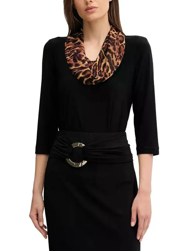 Joseph Ribkoff Animal-print Top - Black