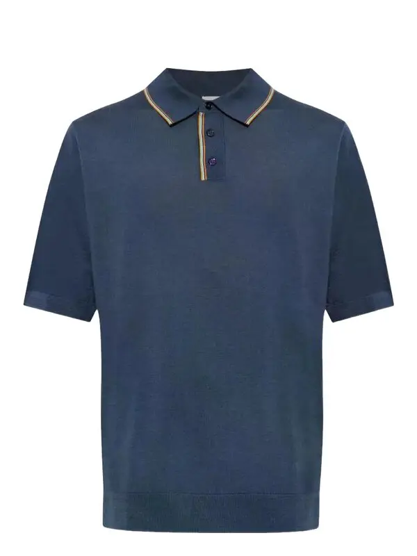 Paul Smith Striped-detail Polo Shirt - Blue