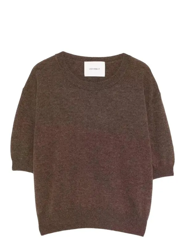 LISA YANG Genevra Short-sleeve Top - Brown