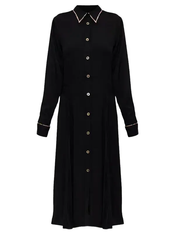 Paul Smith Long-sleeve Midi Shirt Dress - Black