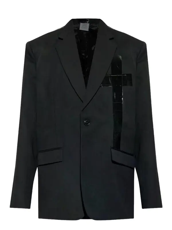 Vetements Cross-patch Blazer - Black