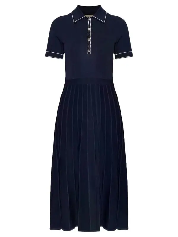 Michael Kors Contrast-stitching Midi Dress - Blue