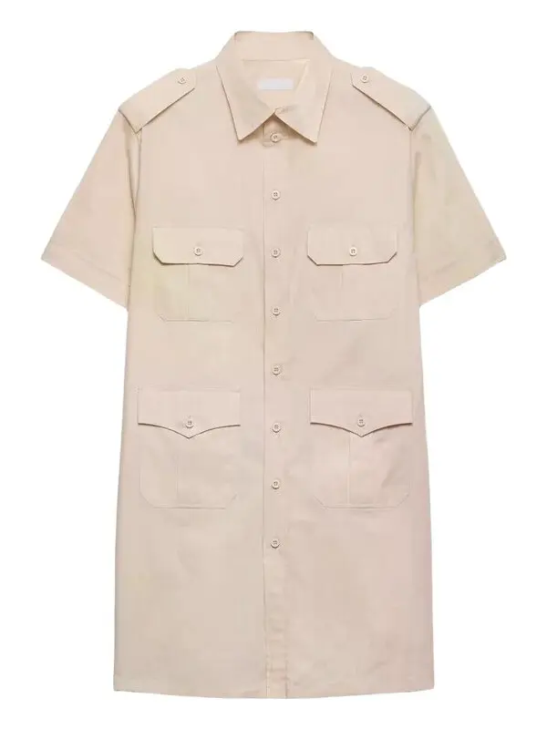 Prada Patch-pocket Short-sleeve Shirt - Neutrals
