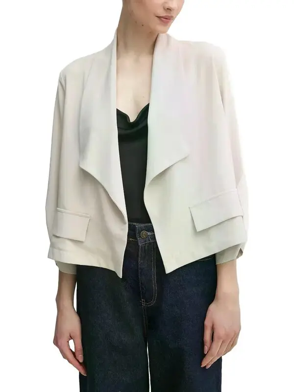 Joseph Ribkoff Gathered-sleeve Pocket Jacket - Neutrals
