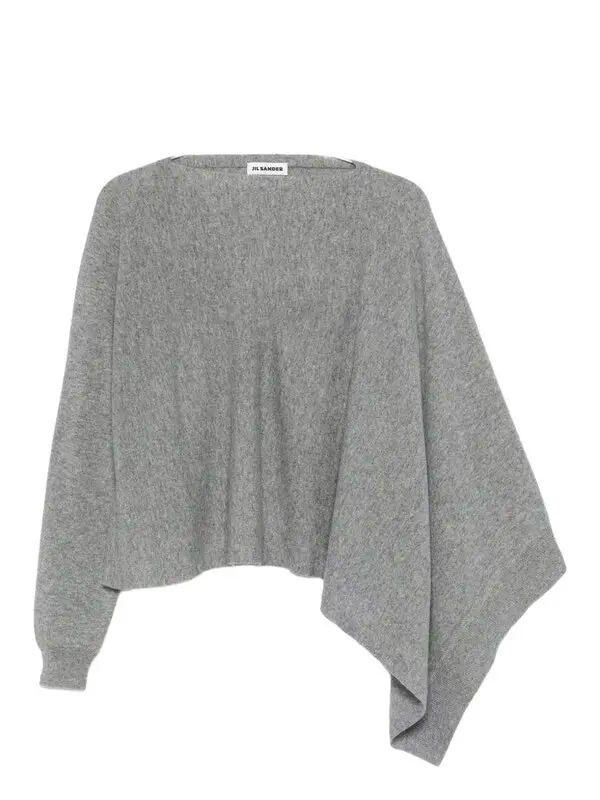 JIL SANDER Draped Asymmetric Cape - Grey