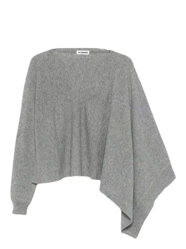 JIL SANDER Draped Asymmetric Cape - Grey
