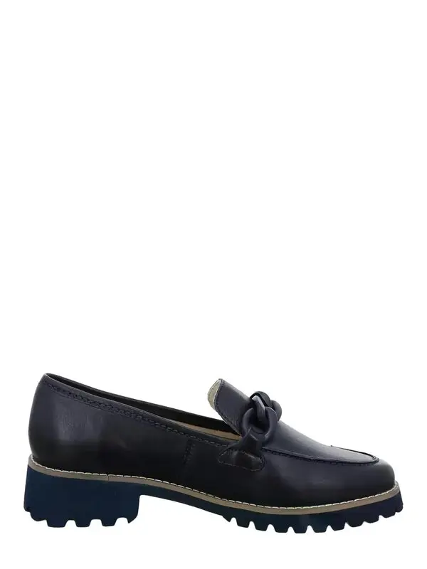 ARA Leather Knot-detail Loafers - Blue