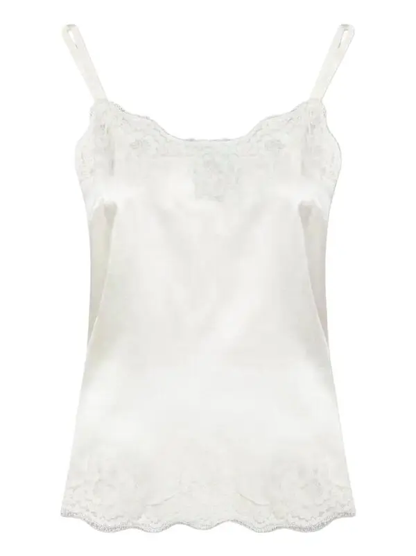 Dolce & Gabbana Laced Pyjama Top - White