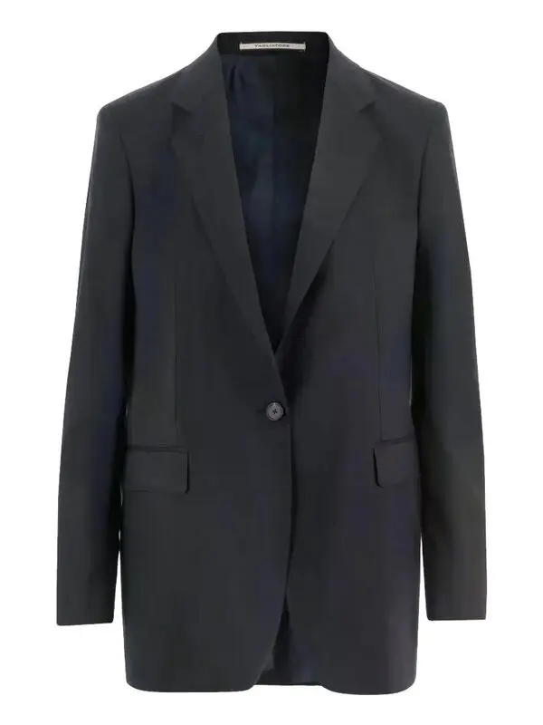 Tagliatore Lapel Single-breasted Blazer - Blue