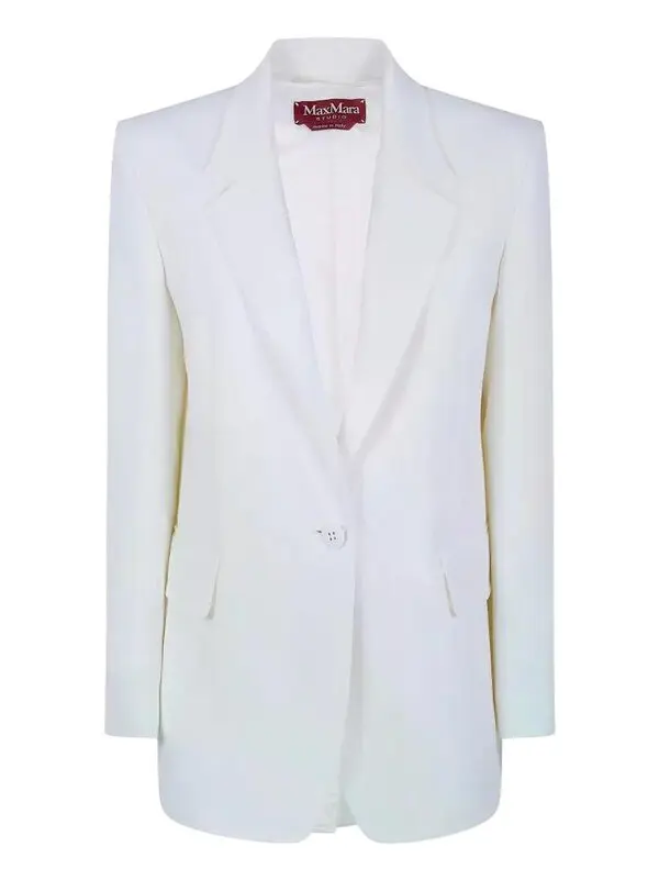 Max Mara Buttoned Blazer - White