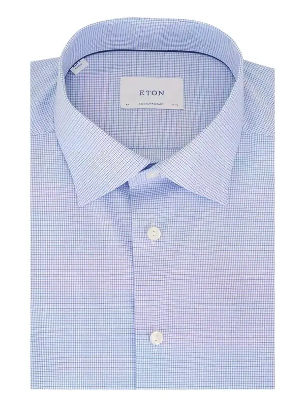 Eton Patterned Shirt - Blue