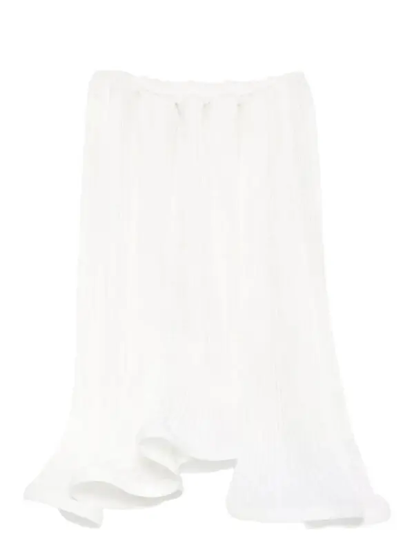 ROWEN ROSE Pleated Midi Skirt - White