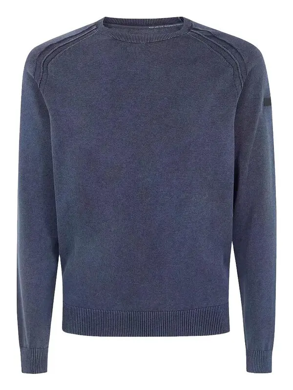 RRD Ribbed Crew-neck Sweater - Blue