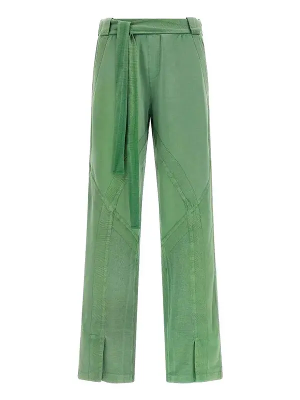 Attico Front-split Trousers - Green