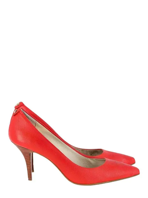 Michael Kors Vintage Leather Point-toe Pumps - Red