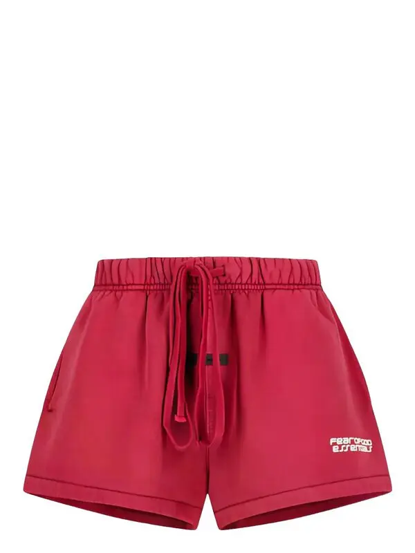 Fear Of God Drawstring Track Shorts - Red