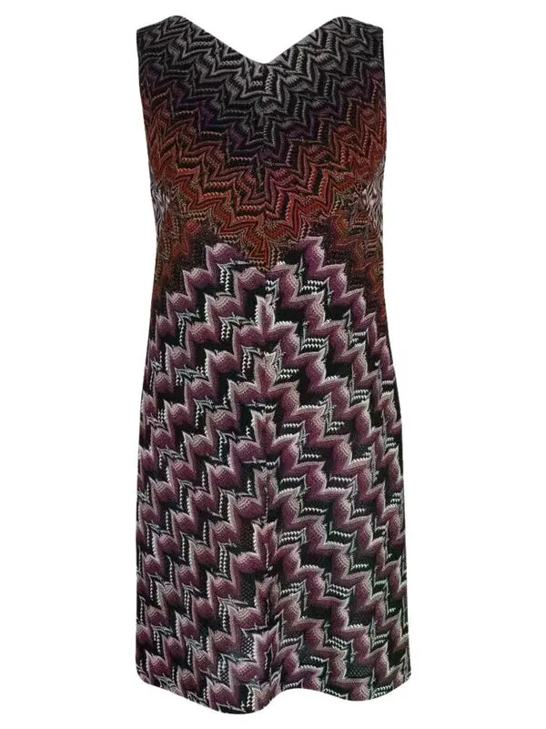 Missoni Mini Sleeveless Dress - Purple