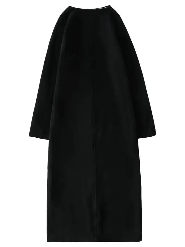 Studio Nicholson Cali Long-sleeve Back-split Midi Dress - Black