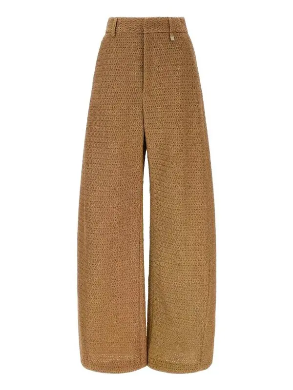 Giuseppe Di Morabito Braided Wide-leg Trousers - Brown