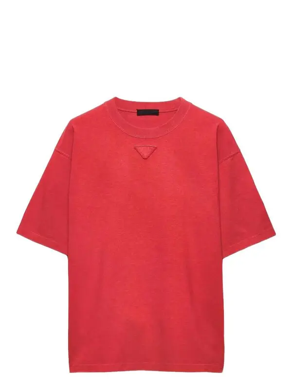 Prada Triangle-logo T-shirt - Red
