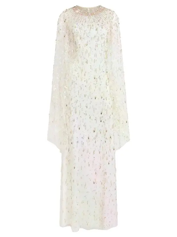 Jenny Packham Hestia Embellished Maxi Dress - White