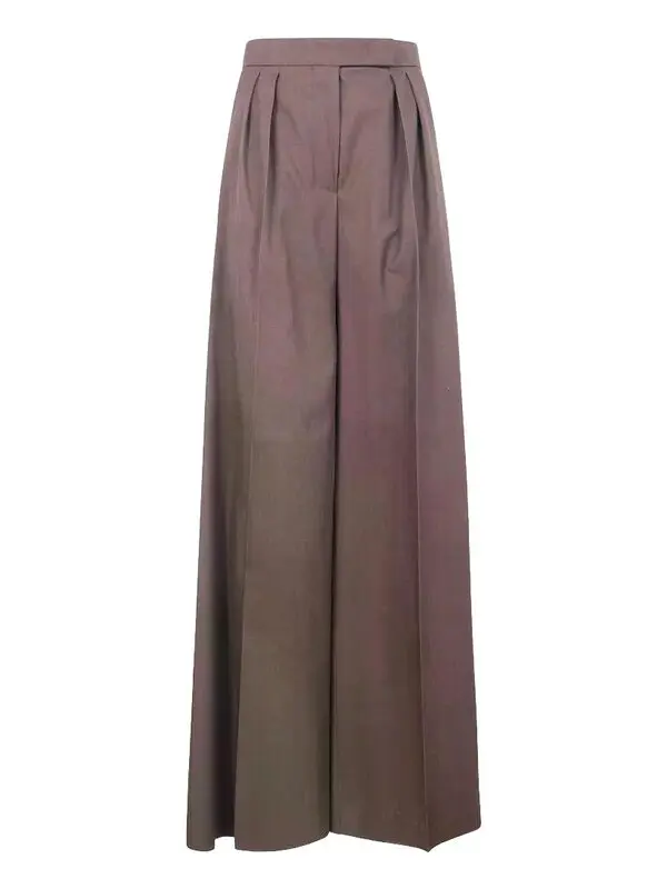 Max Mara Pleated High-waisted Trousers - Brown