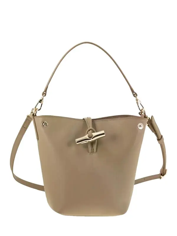 Longchamp Le Roseau Leather Bucket Bag - Neutrals