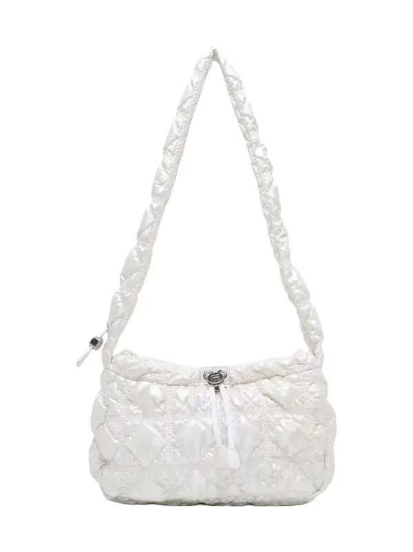 CARLYN Quilted Cross Body Bag - White