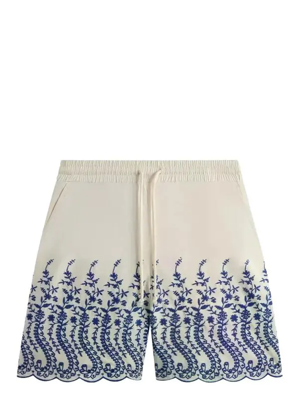 Kith Floral Scalloped Shorts - Neutrals