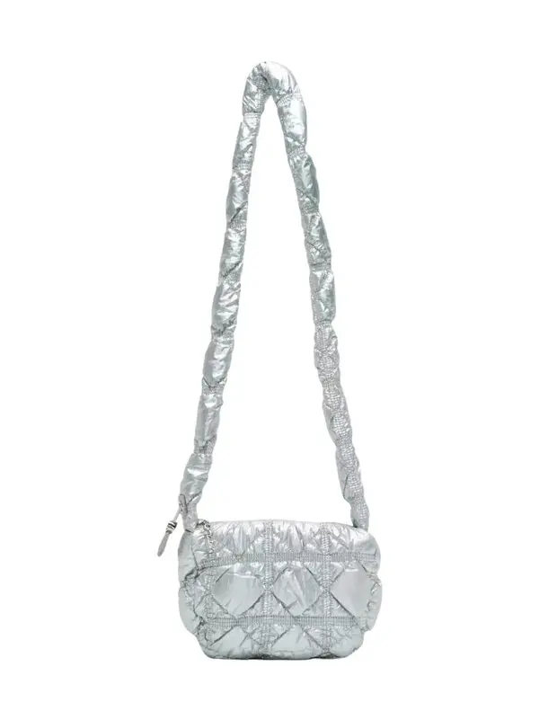CARLYN Quilted Cross Body Bag - Silver