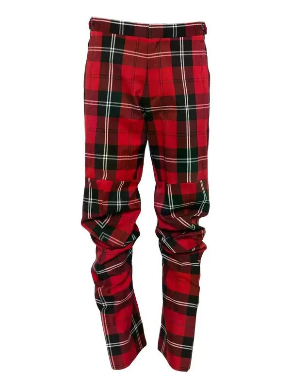 Comme Des Garçons 2010 Tartan-pattern Trousers - Red