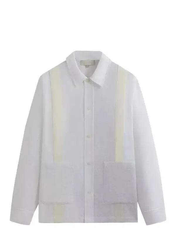 Kith Seersucker Boxy Collared Shirt Jacket - White