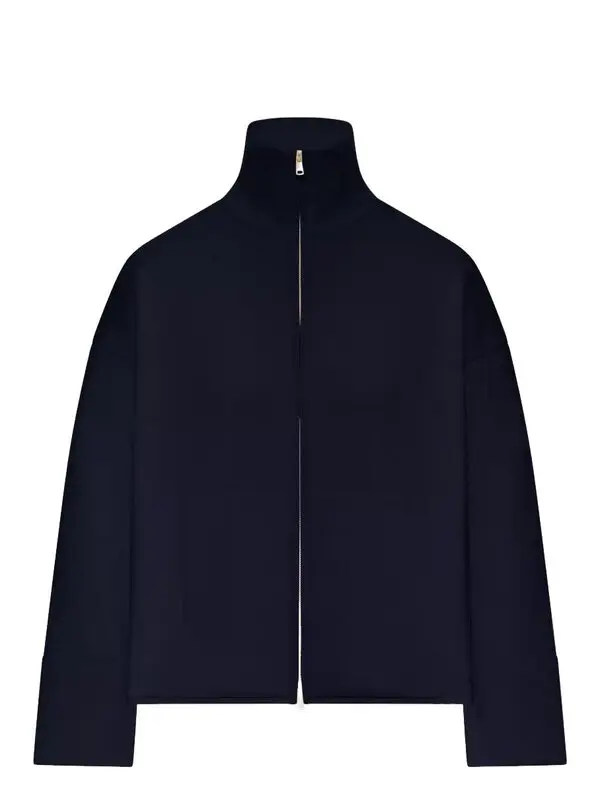 Max Mara Zip Mock-neck Jacket - Blue