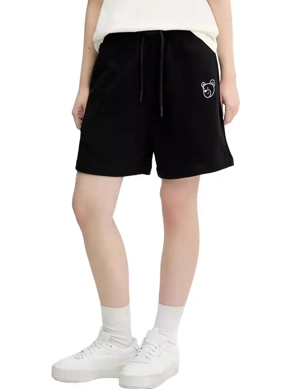 INBETWEENERS Drawstring Embroidered Shorts - Black