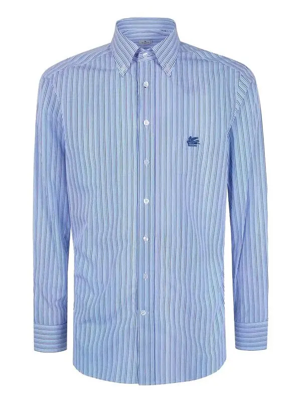 Etro Striped Buttoned Shirt - Blue