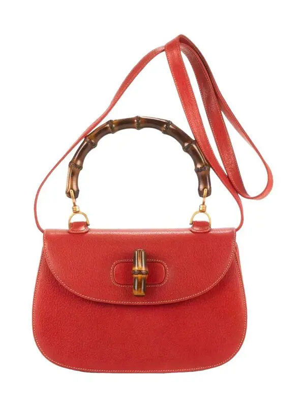 Gucci Bamboo-handle Shoulder Bag - Red