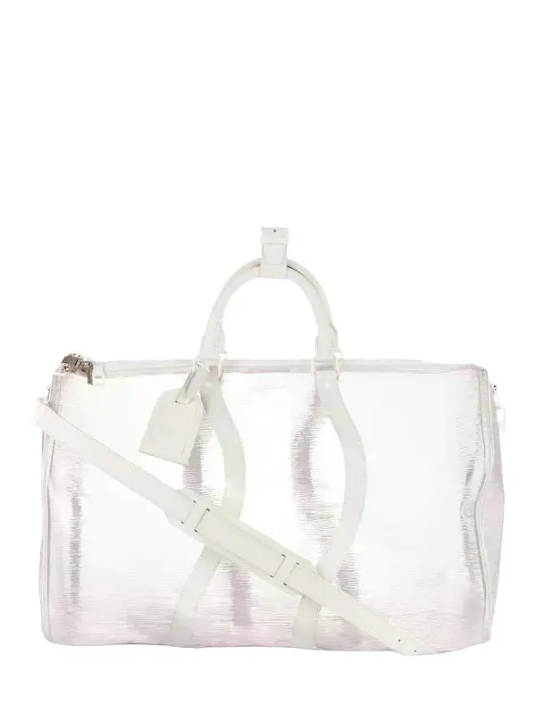 LOUIS VUITTON 50 Limited Edition Keepall Wavy Bag - White