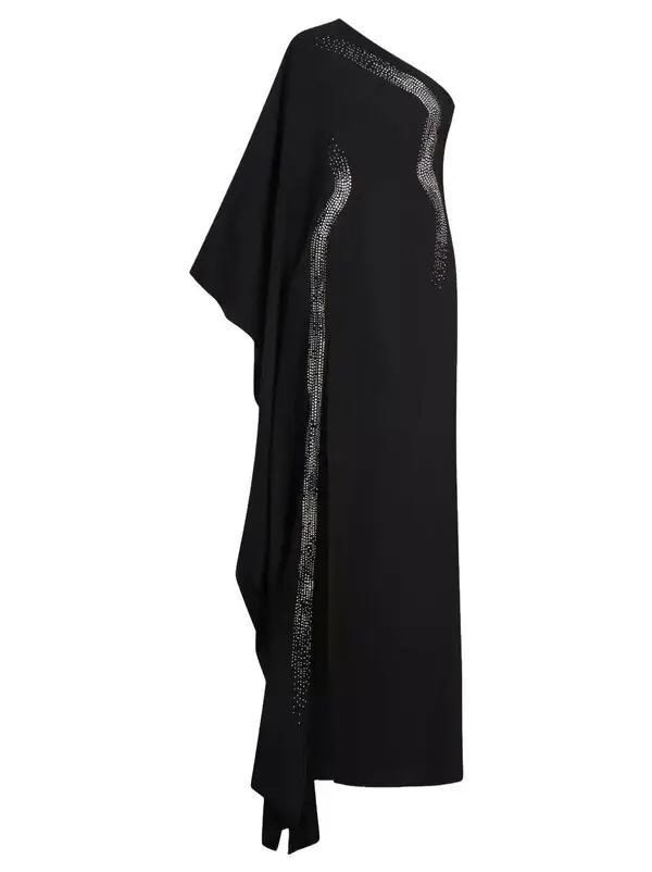 TALLER MARMO Palladium One-shoulder Embellished Maxi Dress - Black