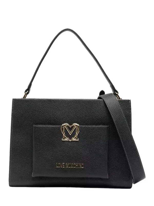 Moschino Logo-plaque Tote Bag - Black
