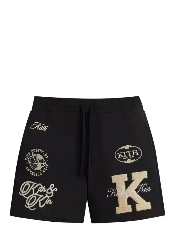 Kith Fleece Appliqué Shorts - Black