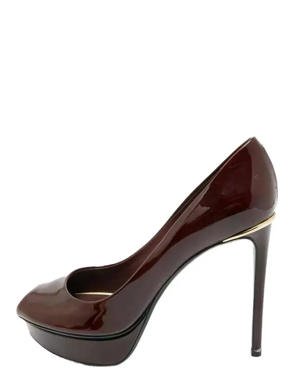 LOUIS VUITTON Oh Really! Peep-toe Leather Pumps - Red