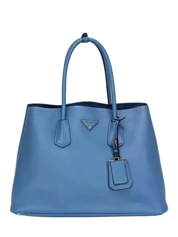 Prada City Logo-detail Tote Bag - Blue
