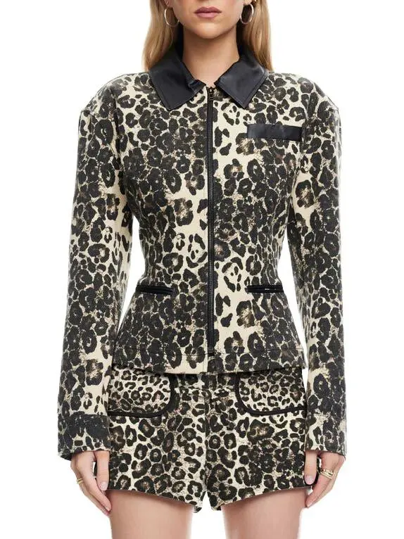 Lioness Soho Print Jacket - Leopard