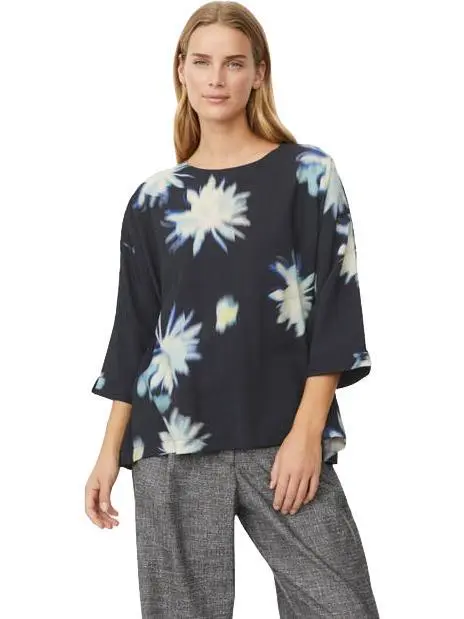 MASAI COPENHAGEN Becca 3/4 Sleeve Round Neck Blouse - Muted Lime