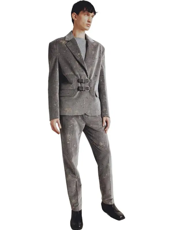 PCFG Velvet Blazer Jacket - Grey