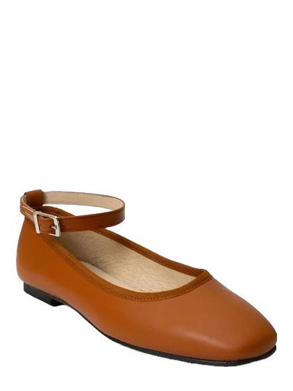 MENINA STEP Brive Classic Mary Jane Flat - Caramel