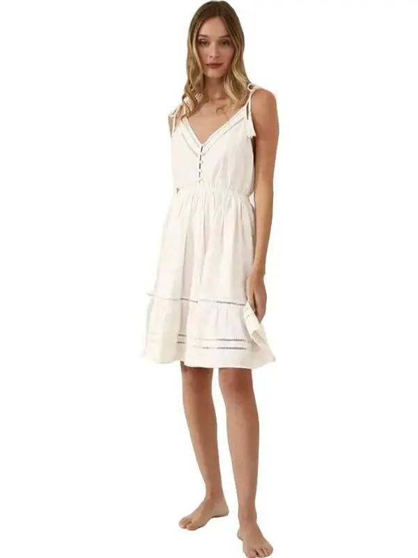 GUADALUPE DESIGN Victoria Embroidered Dress - White