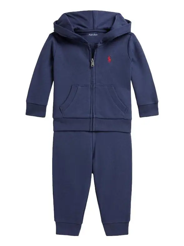 Ralph Lauren Easy French Terry Hoodie And Joggers Set - Light Navy
