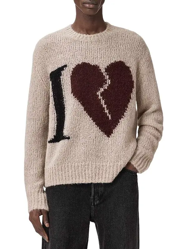 ALLSAINTS Love Crewneck Sweater - Pebble Brown