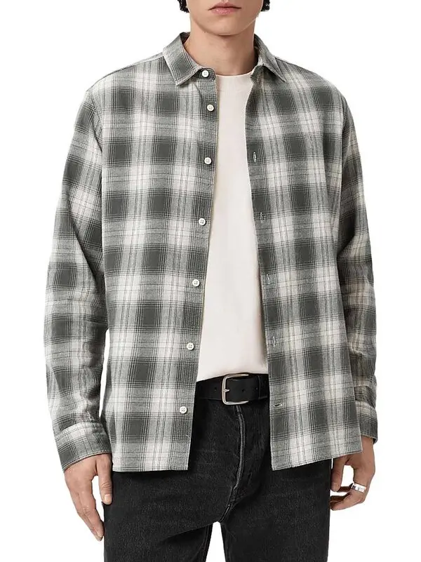 ALLSAINTS Kelby Long Sleeve Shirt - Clouded Grey